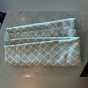 Fortrel | Art | Turquoise Grey White Plaid Fortel Fabric | Poshmark